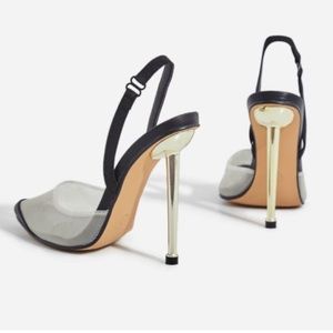 Shoes | Black Mesh Heel | Poshmark